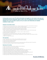 Considerations for the First 100 Days: A Guide for New CFOs | Alvarez ...