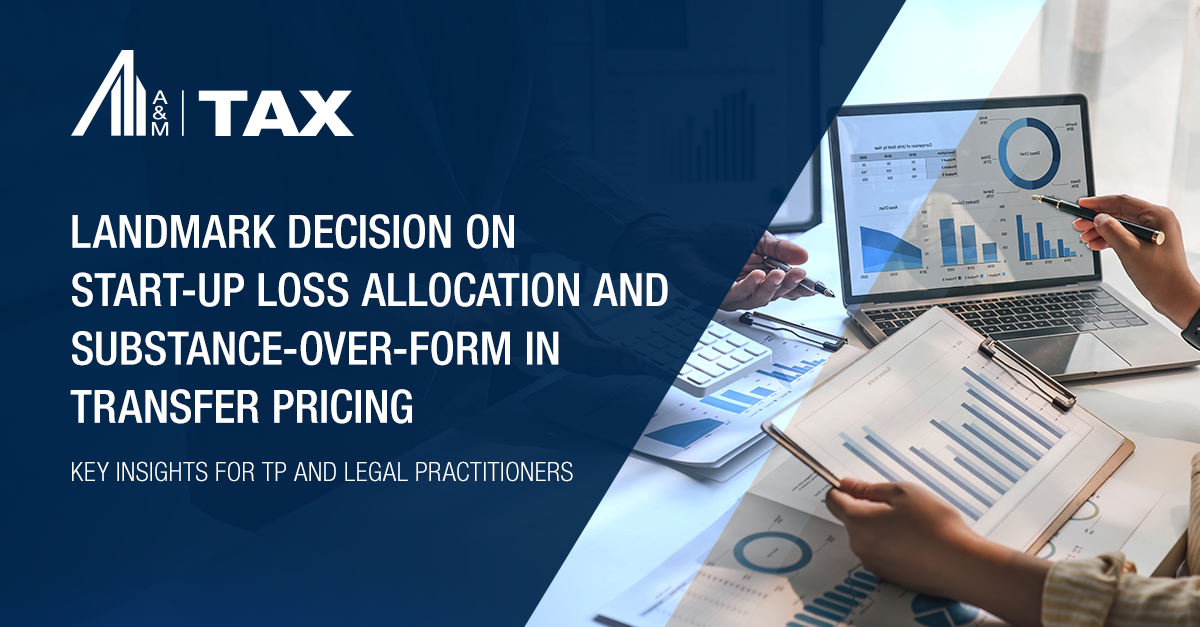 Landmark Decision on Start-Up Loss Allocation and Substance-Over-Form ...