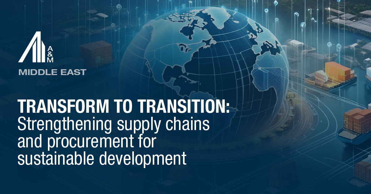 Transform to Transition: Strengthening Supply Chains and Procurement ...
