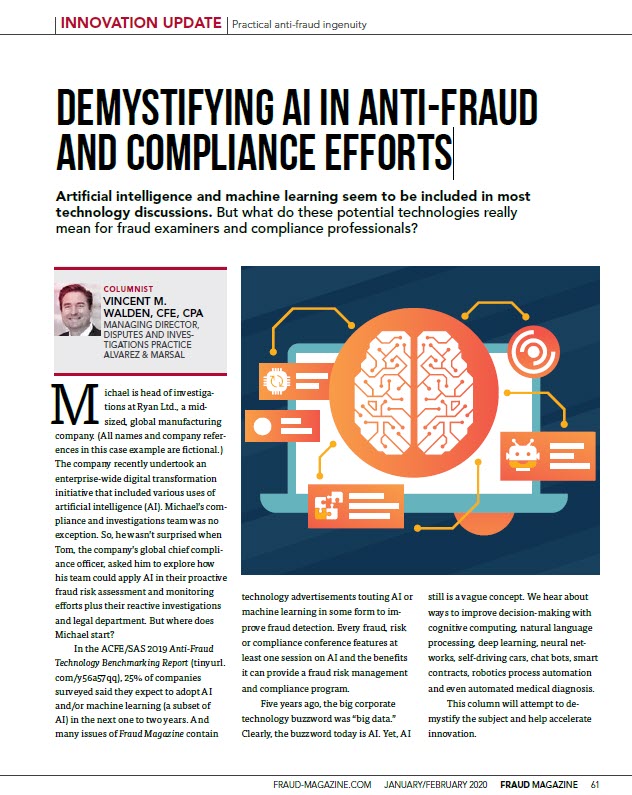 Demystifying AI in Anti-Fraud and Compliance Efforts | Alvarez & Marsal ...