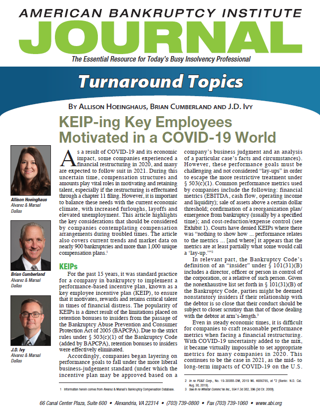 KEIP-ing Key Employees Motivated in a COVID-19 World | Alvarez & Marsal ...